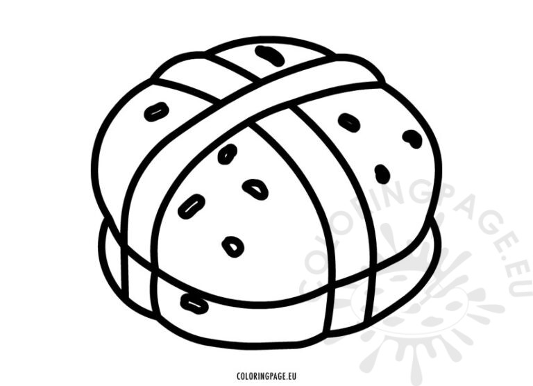 Hot cross bun | Coloring Page