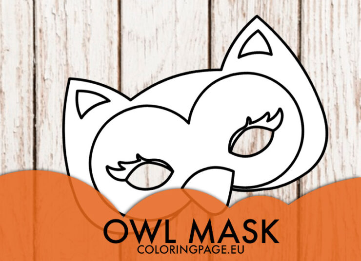 Owl Mask Coloring Page for Kids | Coloring Page