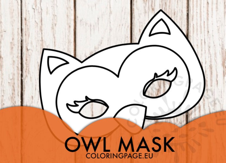 Owl mask | Coloring Page