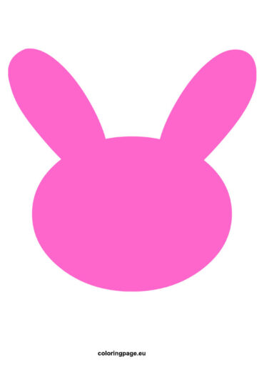 Pink Bunny head | Coloring Page