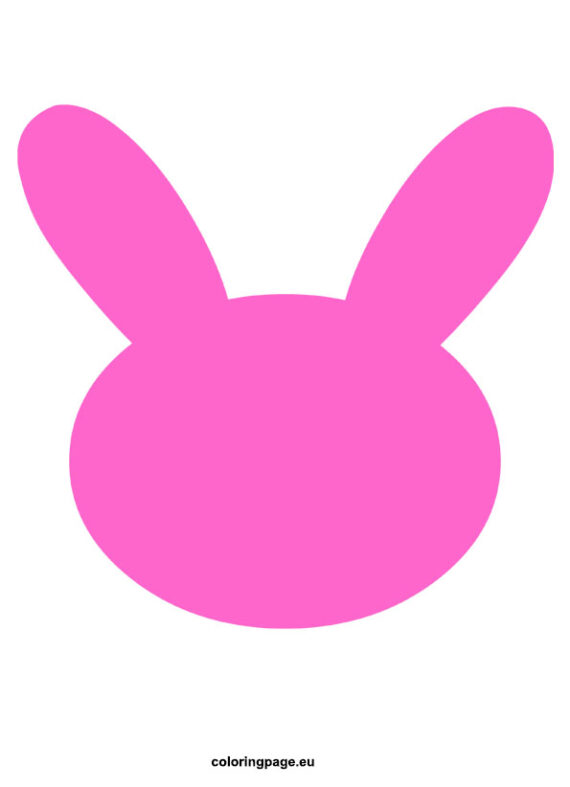 Pink Bunny head | Coloring Page