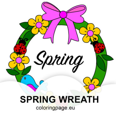 Spring Wreath | Coloring Page