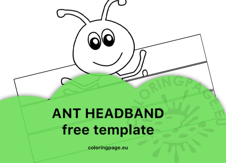 Ant Headband template | Coloring Page