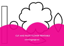 Cut and Paste flower printable | Coloring Page