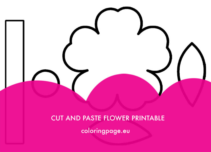 Cut and Paste flower printable | Coloring Page