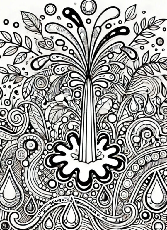 Dripping water | Coloring Page