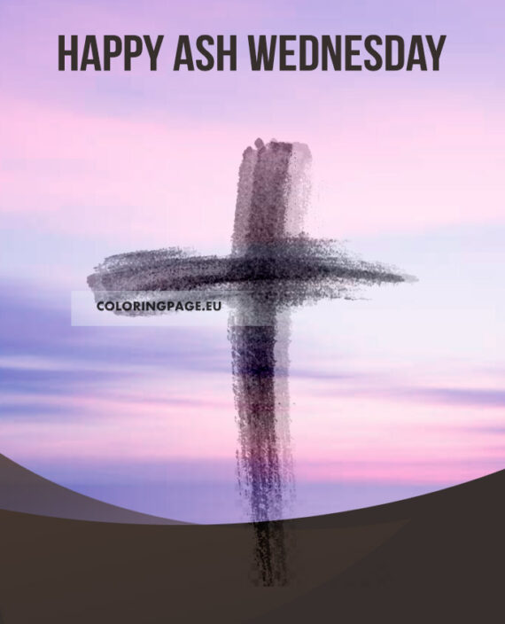 Happy Ash Wednesday | Coloring Page