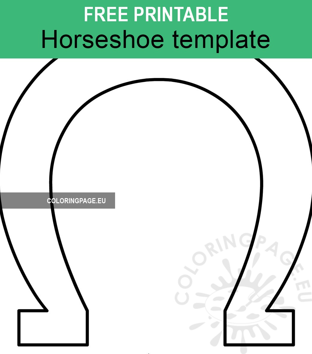 Horseshoe template | Coloring Page