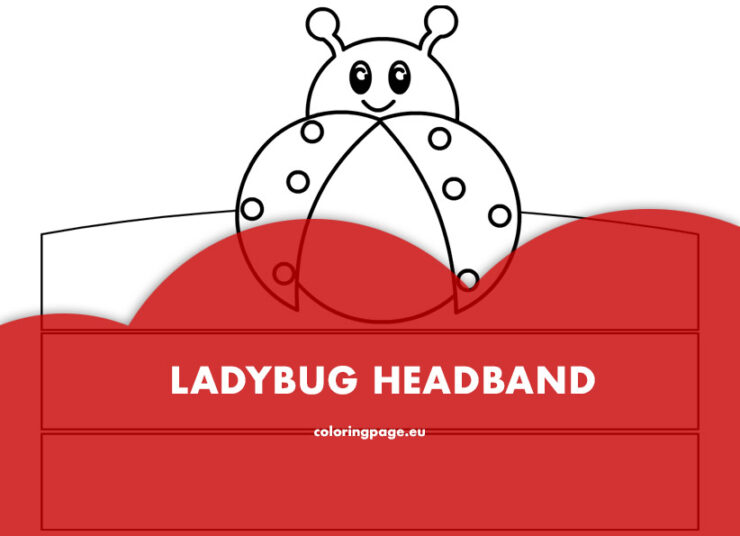 Ladybug headband | Coloring Page