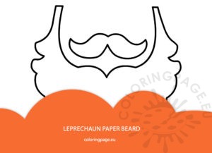 Leprechaun Paper Beard | Coloring Page
