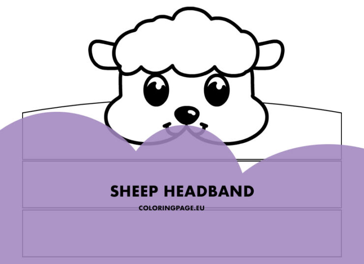 Sheep Headband | Coloring Page