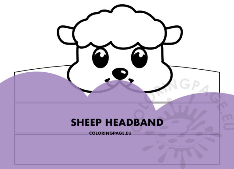 Sheep Headband | Coloring Page