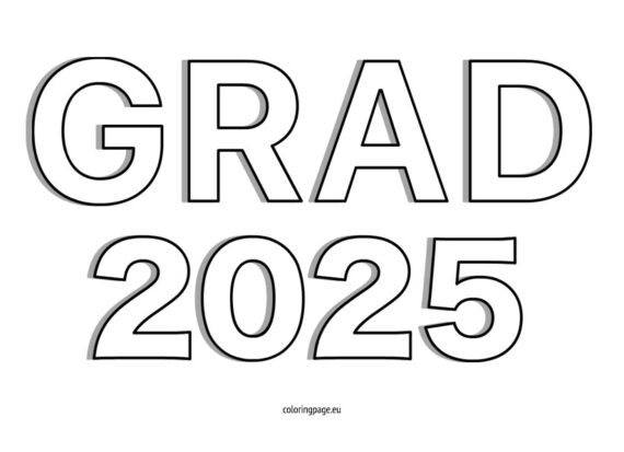 Grad 2025 | Coloring Page