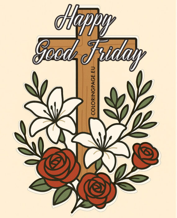 Happy Good Friday | Coloring Page