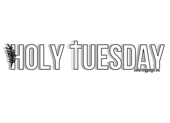 Holy Tuesday | Coloring Page