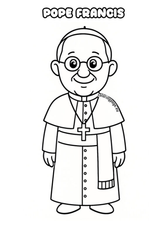 Printable Pope Francis | Coloring Page