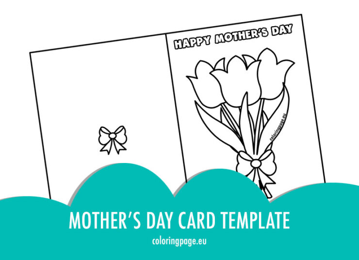 Printable Mothers Day card template | Coloring Page