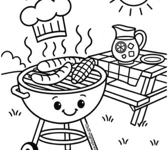 Summer - Coloring Page