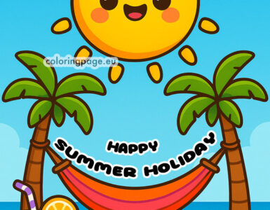 Free summer coloring page for kids | Coloring Page