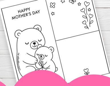 Butterfly card template | Coloring Page