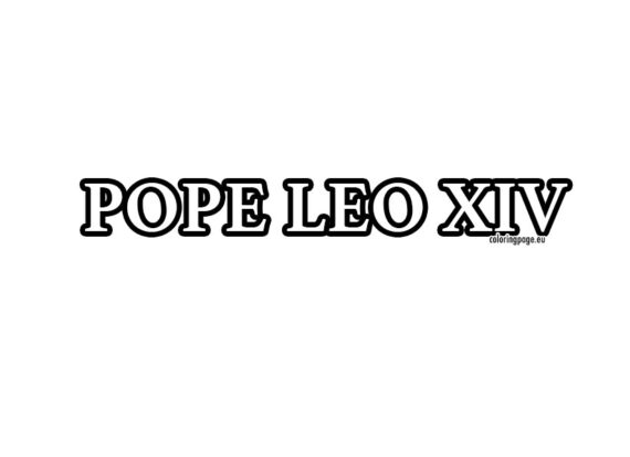 Written Pope Leo XIV | Coloring Page