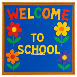 Handmade welcome chart for school | Coloring Page