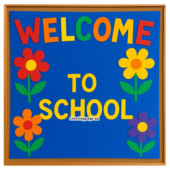 Handmade welcome chart for school | Coloring Page