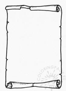 Old Paper Scroll | Coloring Page