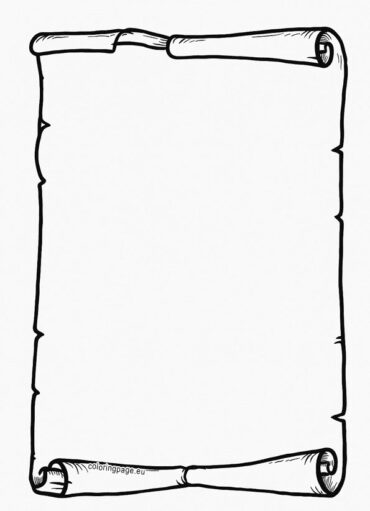 Old Paper Scroll | Coloring Page