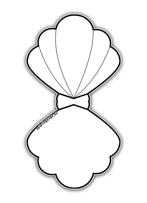 Shell Greeting Card | Coloring Page