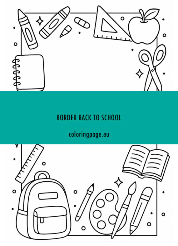 Border back to school | Coloring Page