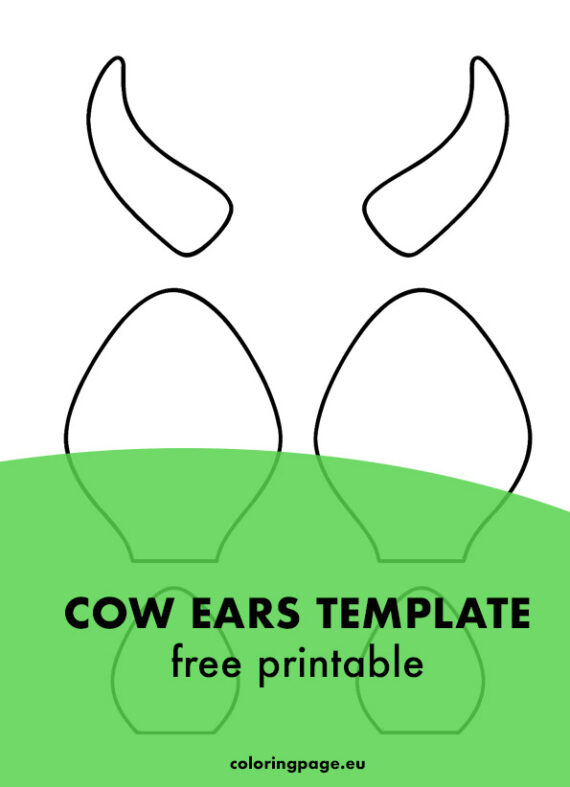 Cow ears template | Coloring Page