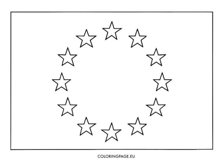 European Union Flag template | Coloring Page