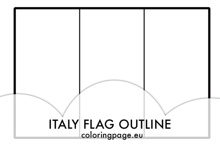 Italy flag outline | Coloring Page