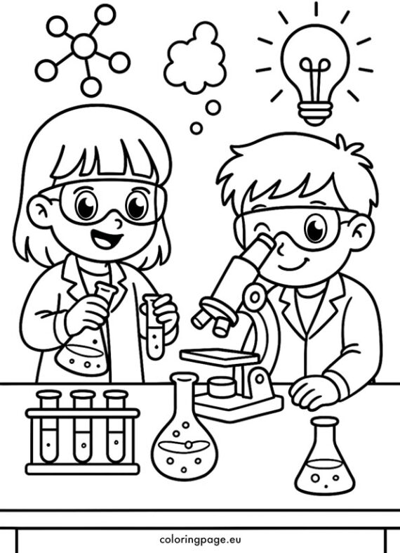 Science experiments | Coloring Page