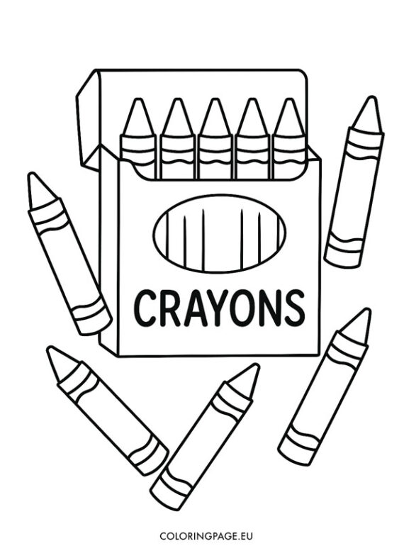 Crayons coloring page | Coloring Page