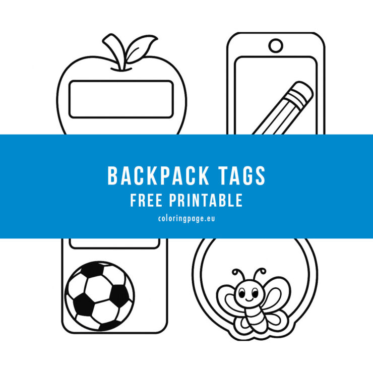 Backpack Tags | Coloring Page