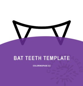 Bat teeth template | Coloring Page