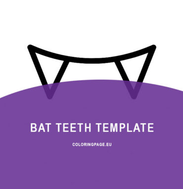 Bat teeth template | Coloring Page