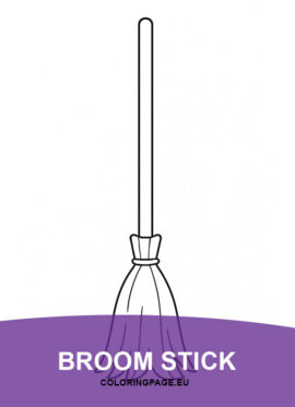 Broom stick | Coloring Page
