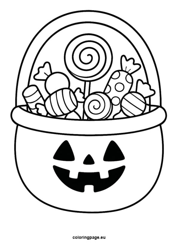 Halloween basket | Coloring Page