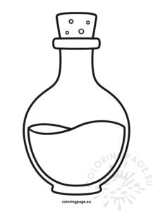 Magic potion bottle template | Coloring Page