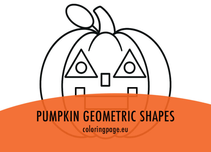 Pumpkin with Geometric Shapes | Coloring Page