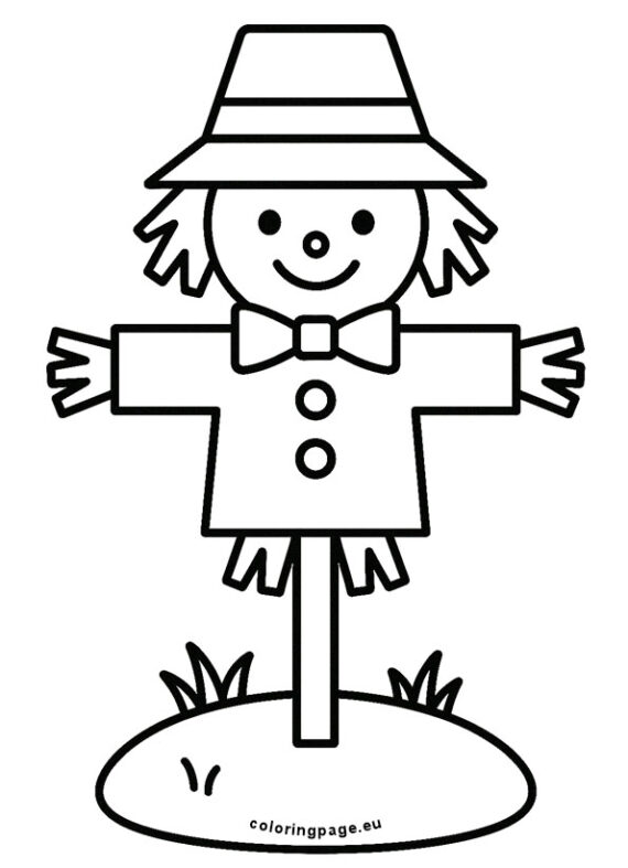 Scarecrow template | Coloring Page