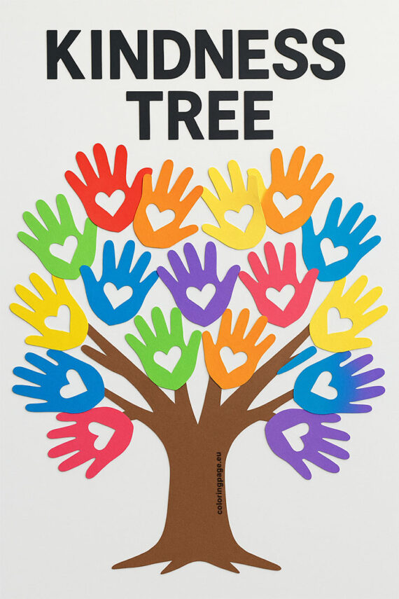 Kindness Tree | Coloring Page