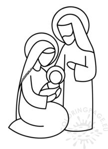 Minimalist Nativity | Coloring Page