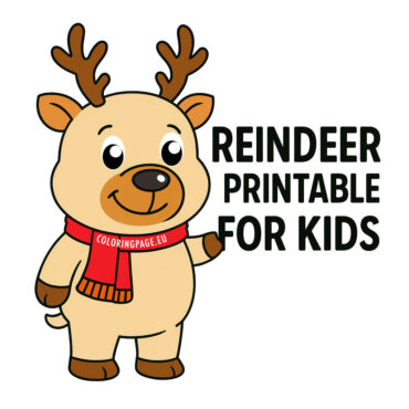 Reindeer Printables for Kids | Coloring Page
