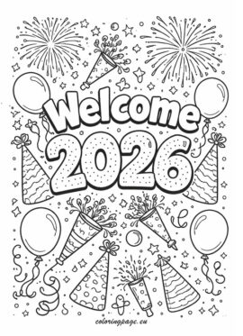 Welcome 2026 | Coloring Page