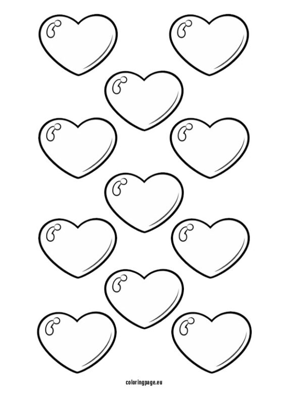 Rounded Heart Pattern | Coloring Page