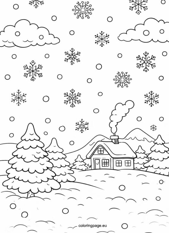 Snowfall | Coloring Page
